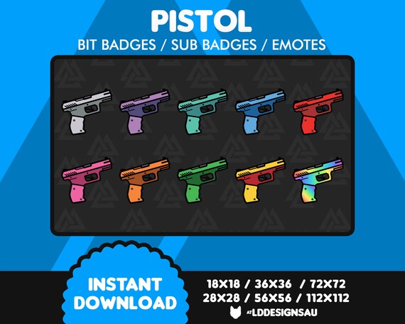 weapons sub badge black gun ready to use bit badges cute weapon PIXEL ...