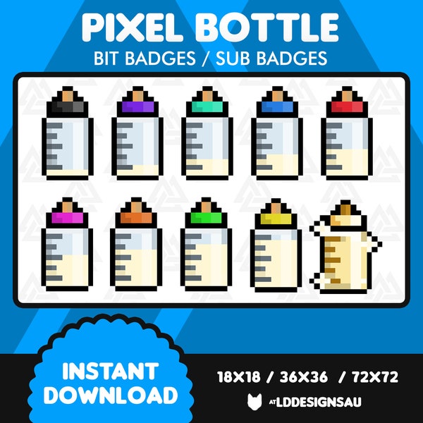 Twitch Sub Badges Pixel Art - Etsy