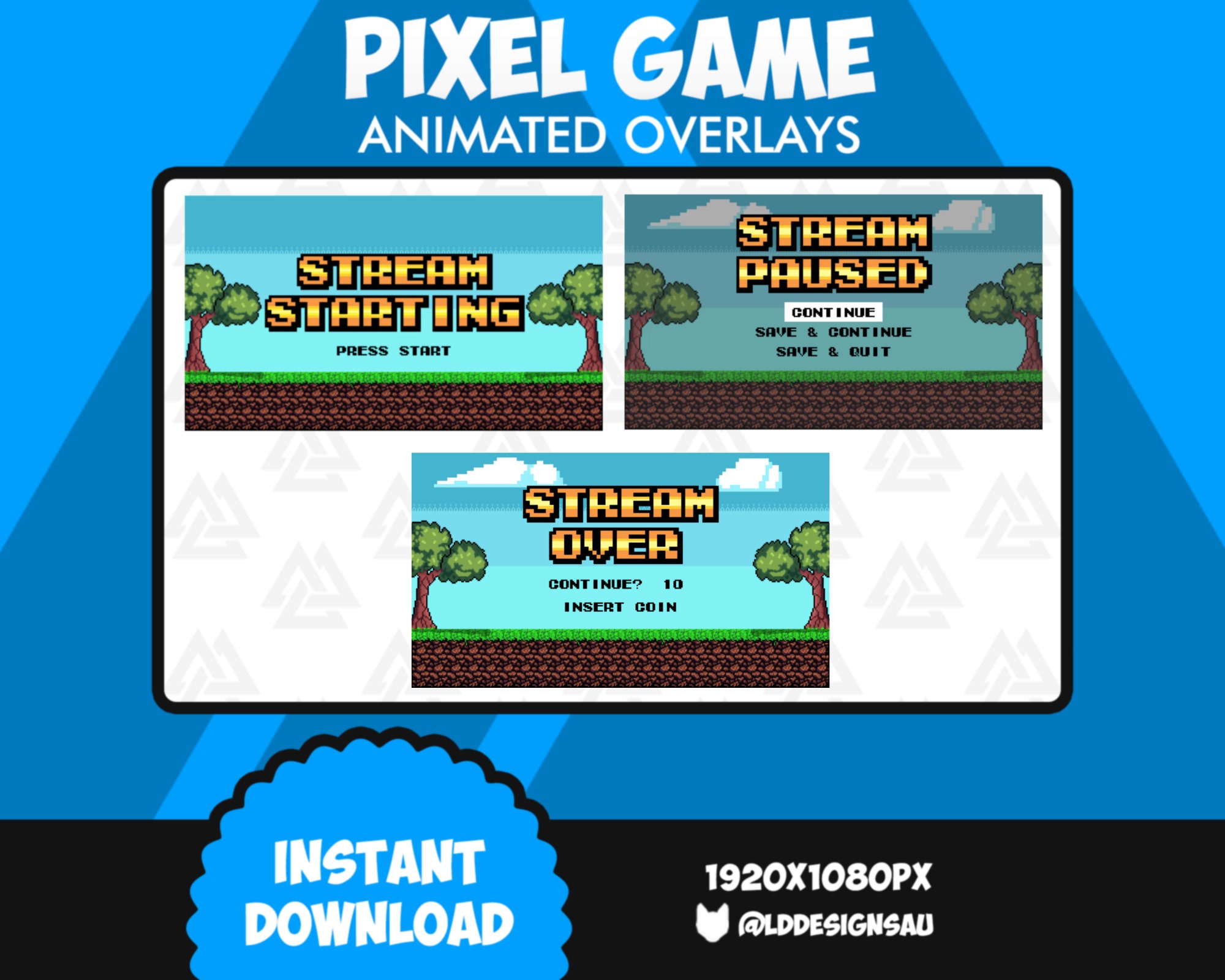 Art & Collectibles Digital RPG Animated Stream Screens Ending BRB ...