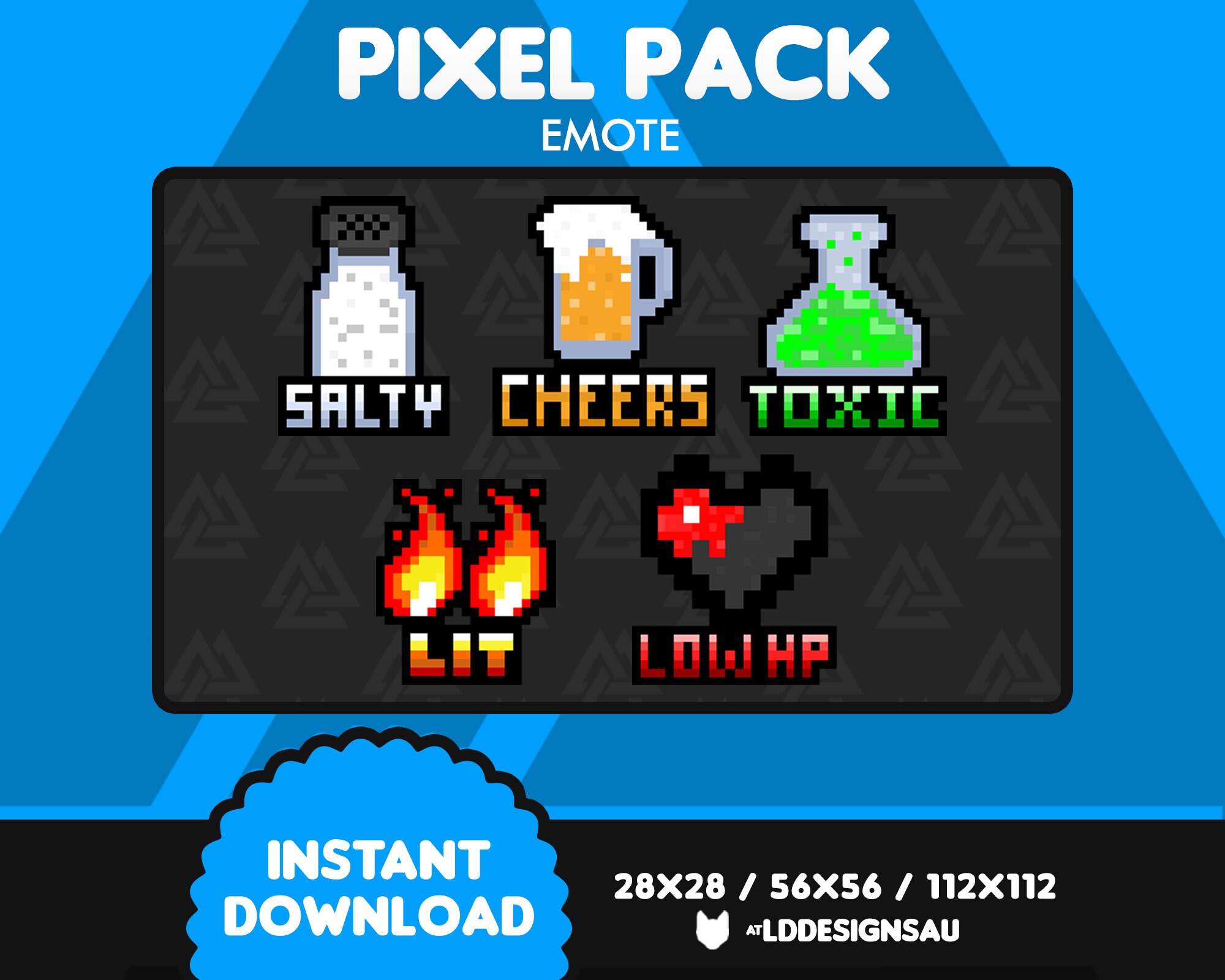 Twitch Emotes Discord Emotes Pixel Emote Pack 3 Salty - Etsy