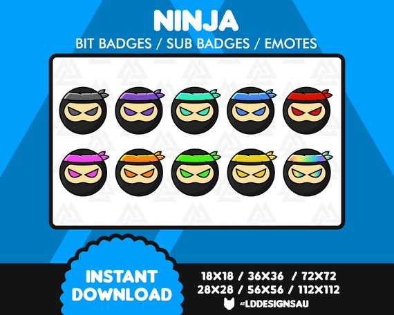 Ninja Twitch Sub Badges and Twitch Emotes Digital Art & Collectibles ...