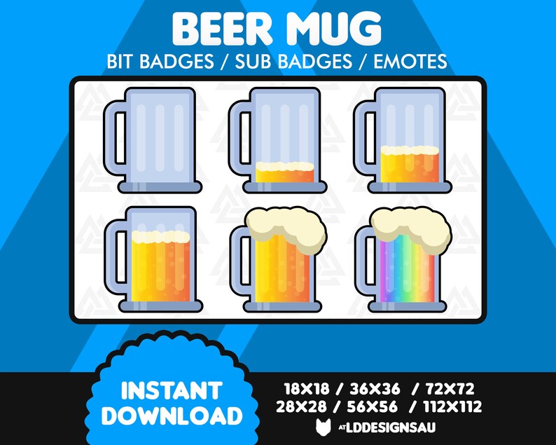 Beer Sub / Bit Badges for Twitch Discord Streaming / Loyalty - Etsy