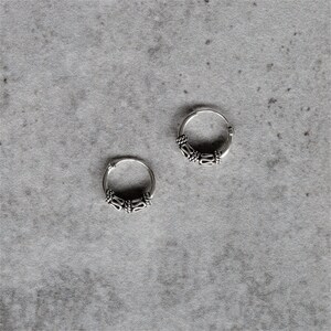 Sterling Silver Bali Hoops, 10mm Bali Hoops, Oxidized Bali Hoops, Tiny ...