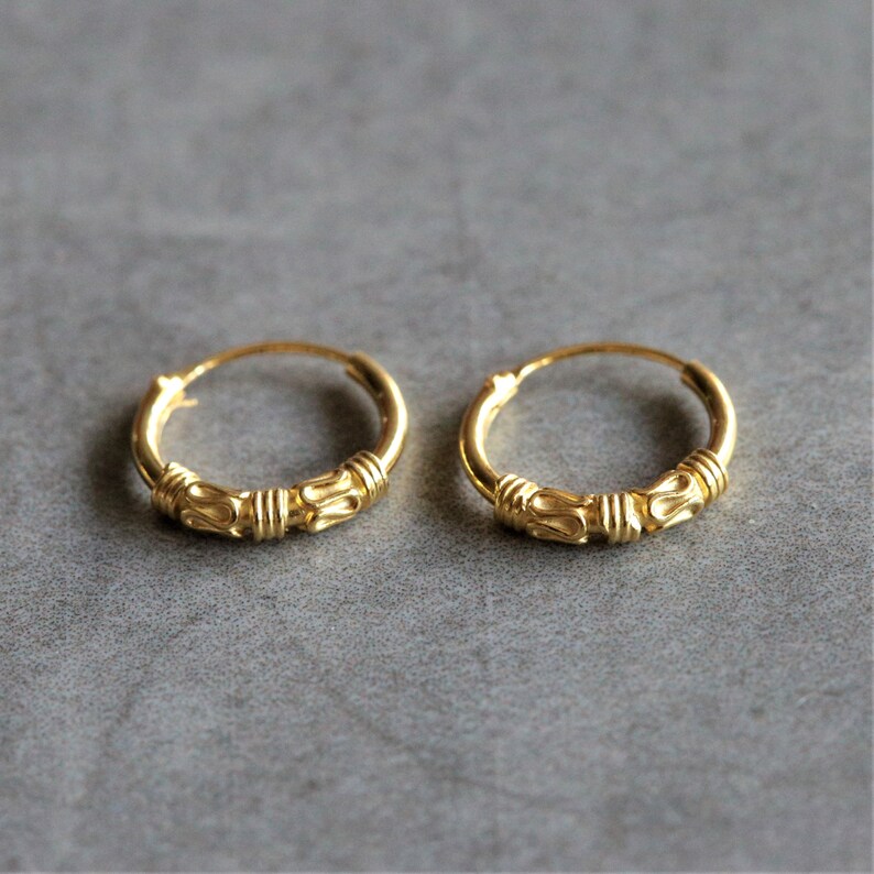 Gold Plated Bali Hoops 10mm Gold Bali Hoops Gold Hoops | Etsy