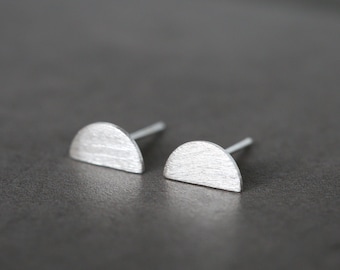 Acrylic Semi Ellipse Earring Stud Half Ellipse Earring Post - Etsy
