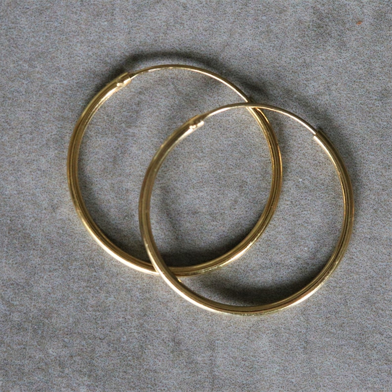 Minimal Gold Hoops 25mm Gold Tube Hoops Gold Hoop Earrings | Etsy