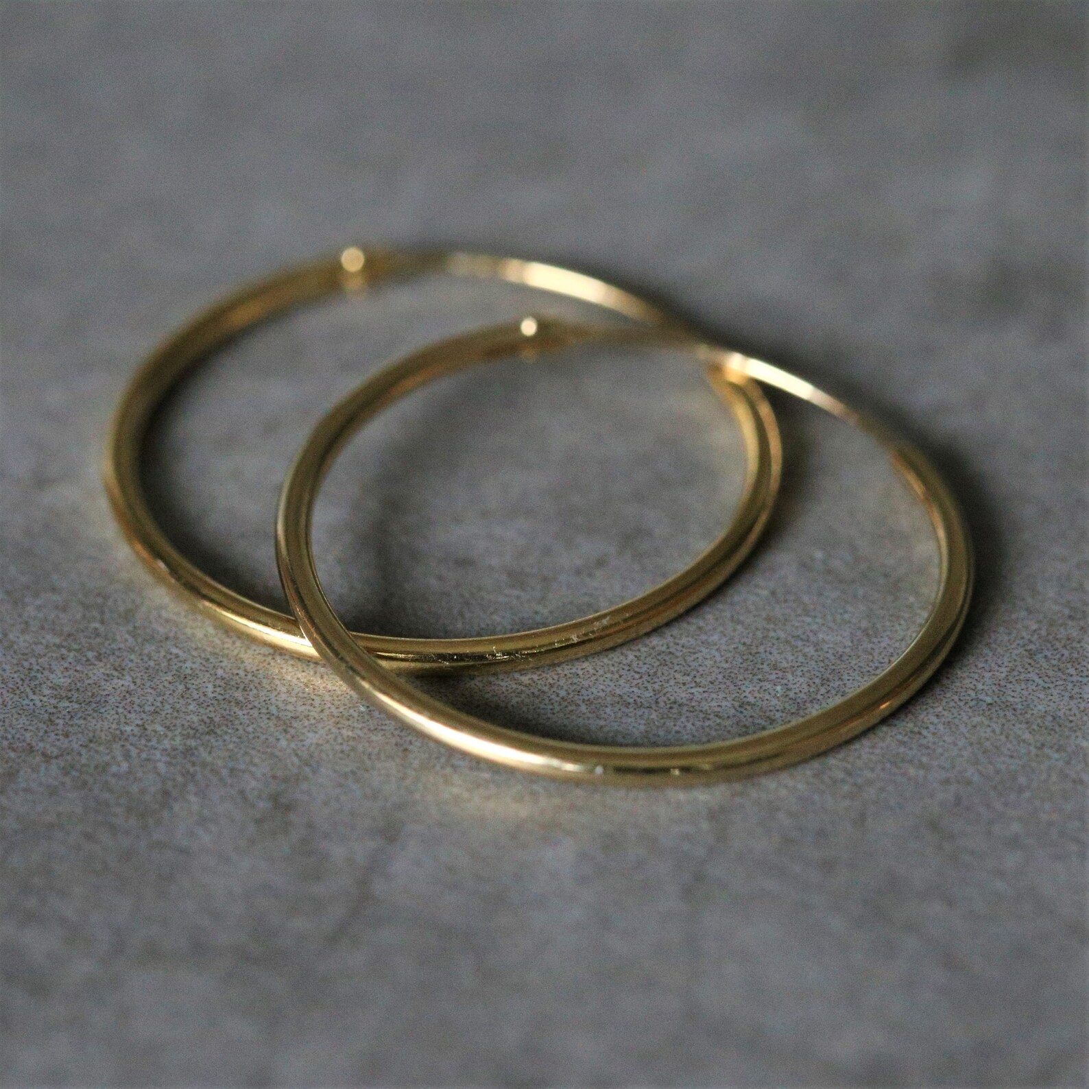Minimal Gold Hoops 25mm Gold Tube Hoops Gold Hoop Earrings | Etsy