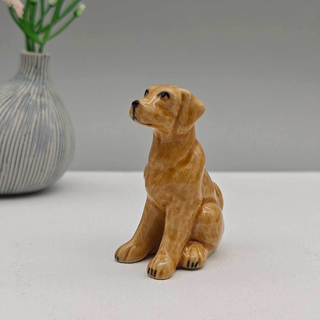Ceramic Labrador Dog Figurine-miniature Ceramic Dog Figurine-decorative ...