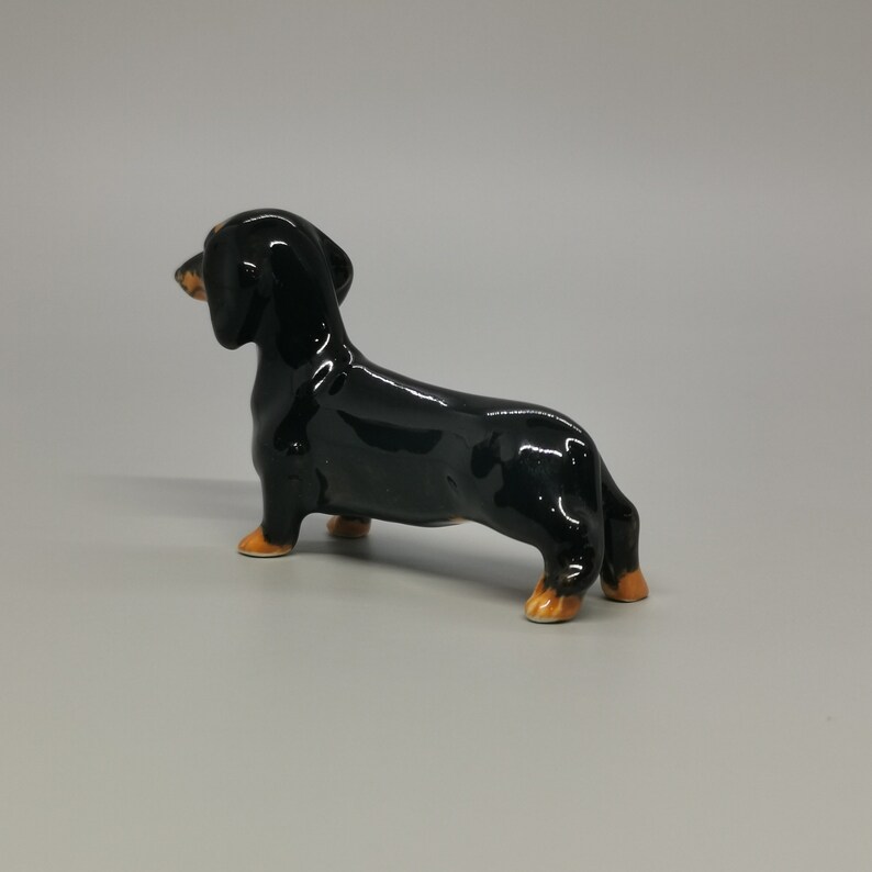 Ceramic Dachshund Figurines Miniature Animal Figurine - Etsy