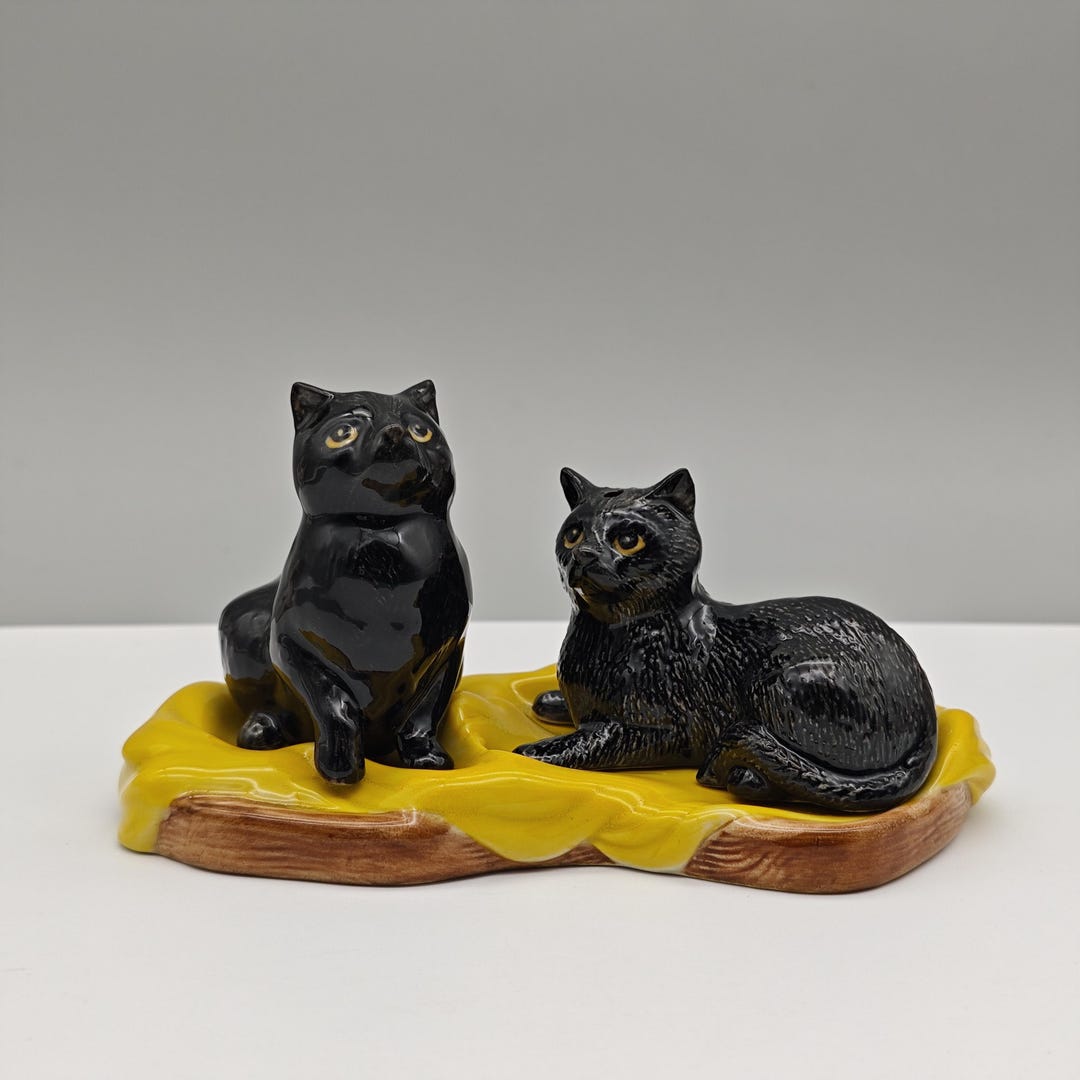 Handmade Ceramic Cat Salt and Pepper Shakers – Cute Cat Lover Gift ...