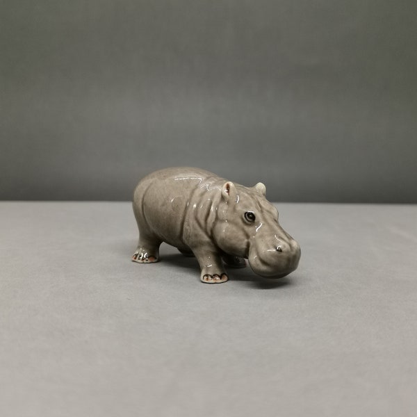 Hippo Figurine - Etsy