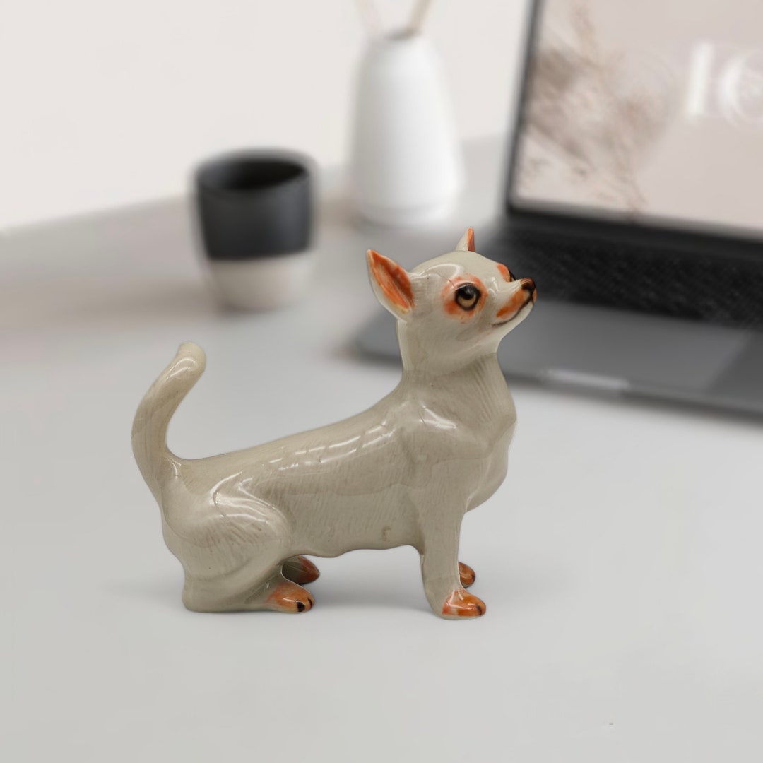Chihuahua Figurine-miniature Ceramic Dog Figurines for Decoration and ...