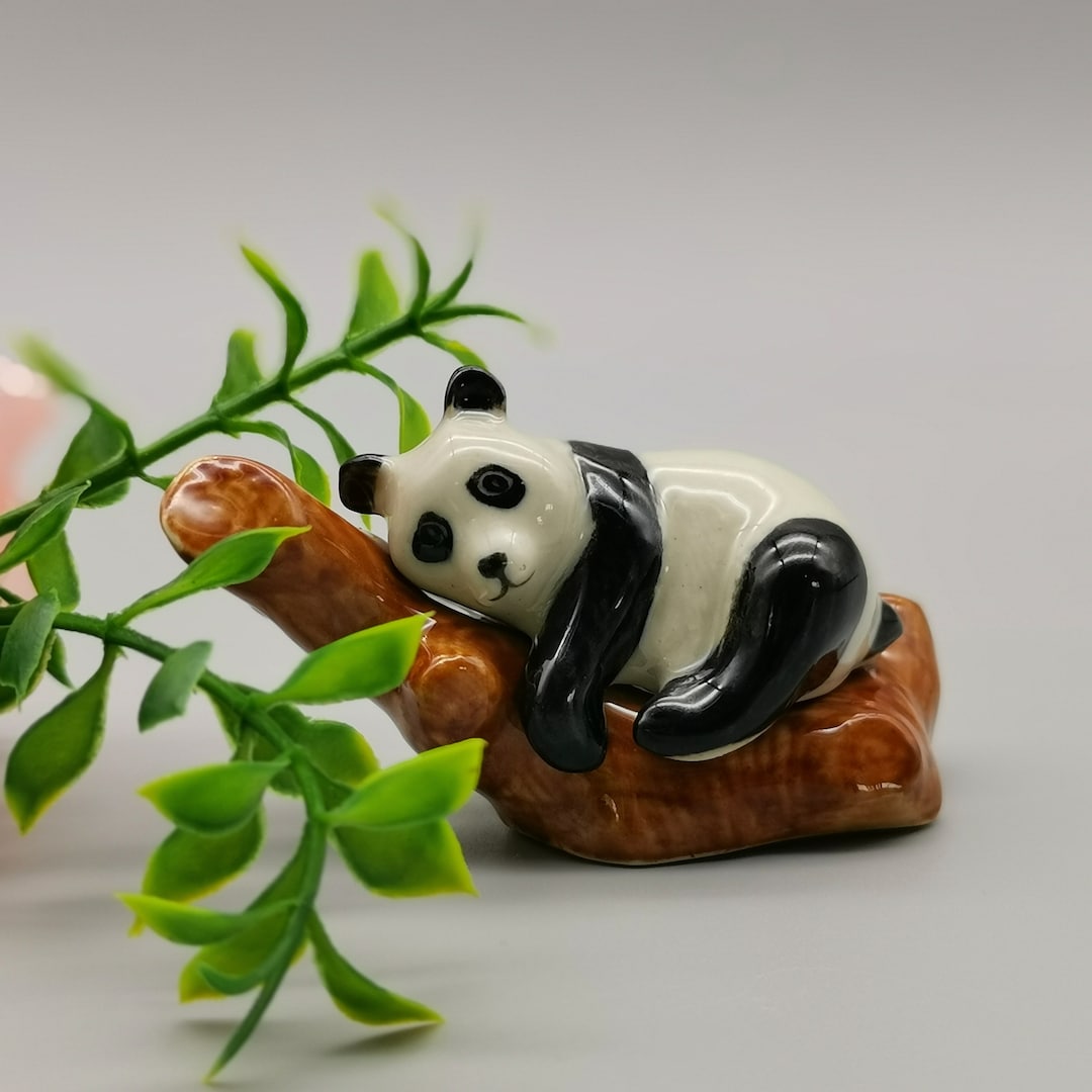 Ceramic Panda Figurine Cute Collectibles Gifts for Friends - Etsy