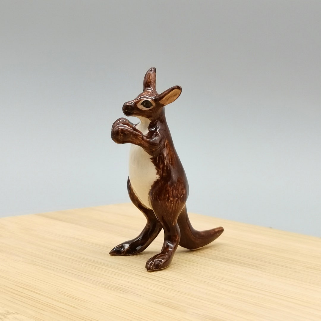 Miniature Ceramic Kangaroo Figurines-handcrafted Kangaroo Figurines ...