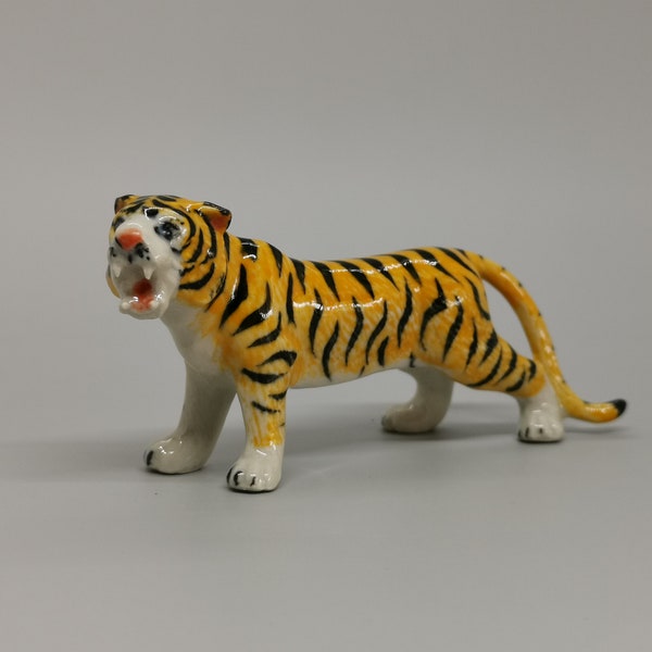 Porcelain Tiger Figurine - Etsy