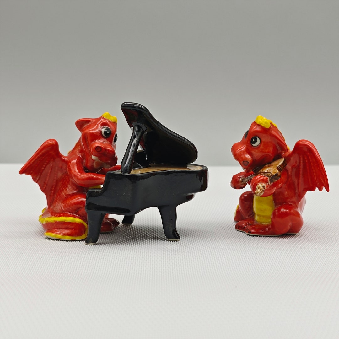 Set of 3 Ceramic Dragon Statues-small Ceramic Dragon for Display ...