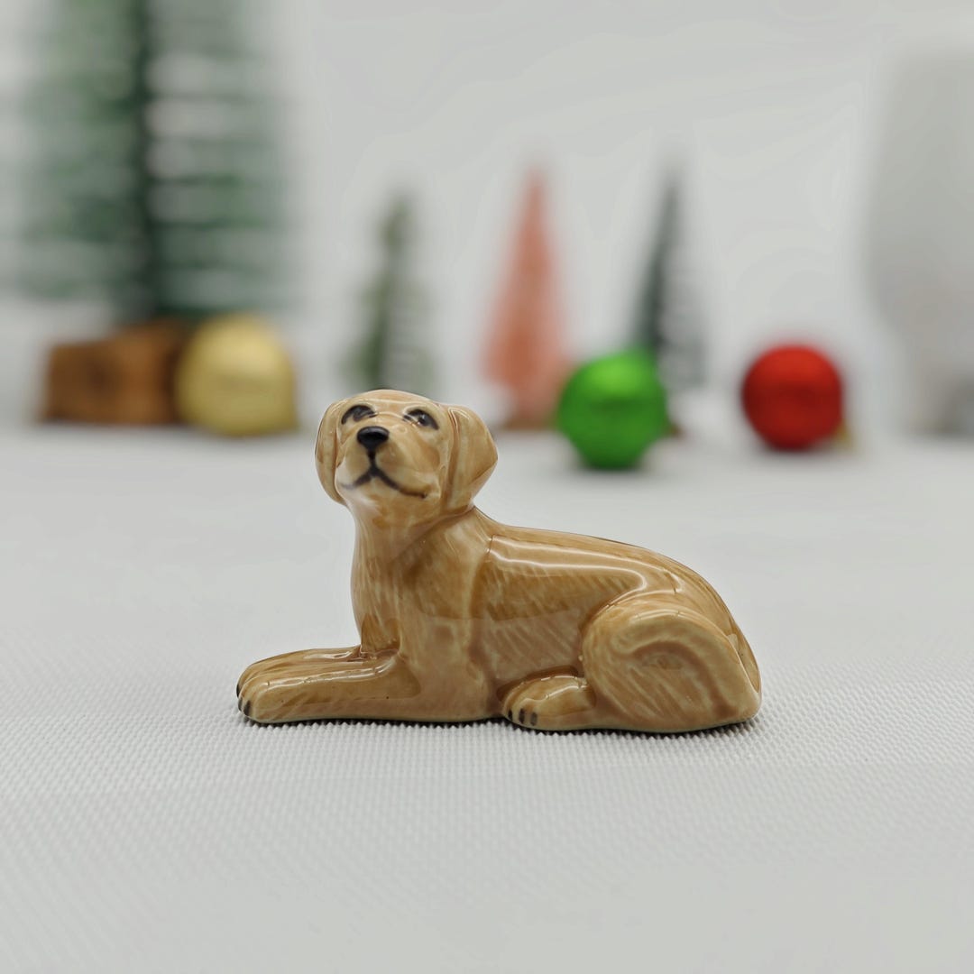 Ceramic Labrador Figurine,small Ceramic Dog Statue,home Decor Figurine ...