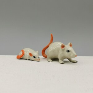 Miniature Ceramic Rat Figurines: Adorable Porcelain Animal Statue Set ...