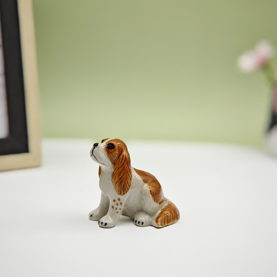 Ceramic Cavalier King Charles Spaniel-miniature Dog-dog Statues-ideal ...
