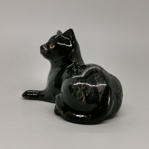 Black Cat Figurines, Crouching Black Cat, Gift for Mom - Etsy