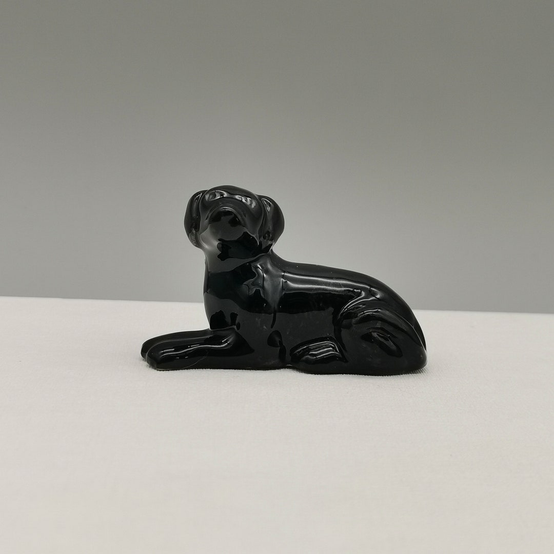 Ceramic Labrador Figurine,black Labrador Handmade,small Ceramic Dog ...