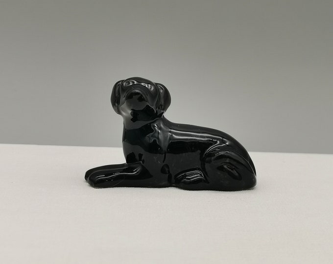 Black Labrador Figurine-small Ceramic Dog Statue,miniature Dog Statue ...