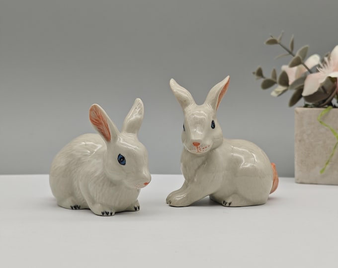 Ceramic Rabbit Figurine-white Ceramic Porcelain Rabbit Bunny-porcelain ...