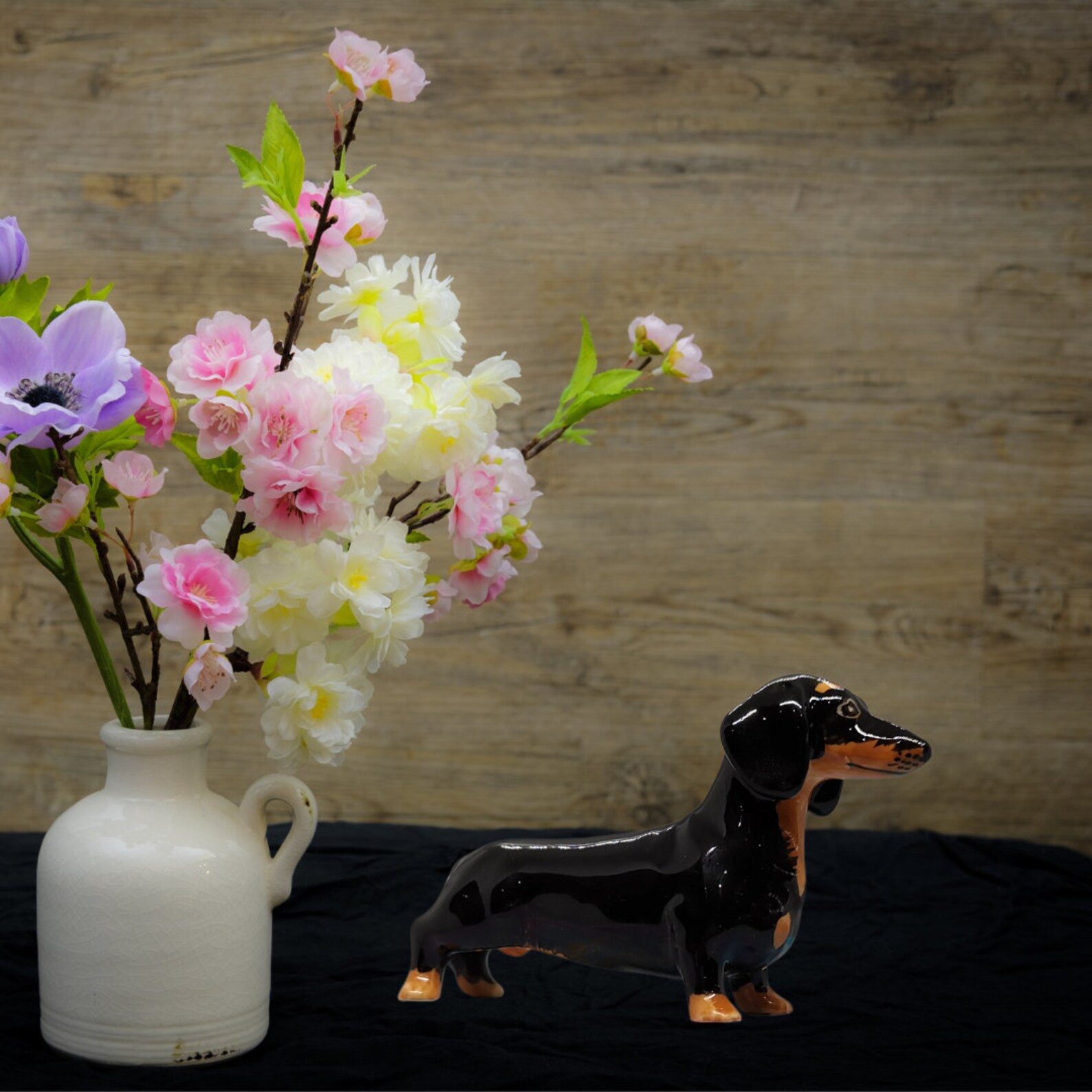 Ceramic Dachshund Figurines Miniature Animal Figurine - Etsy