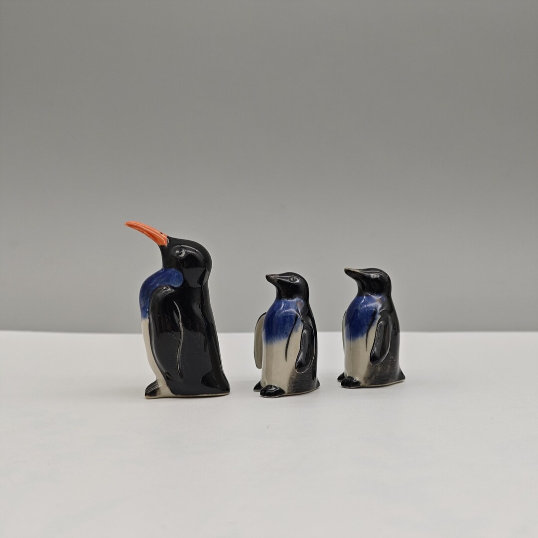 Set of 3 Ceramic Penguin Figurines-penguin Figurine Porcelain-gift for ...