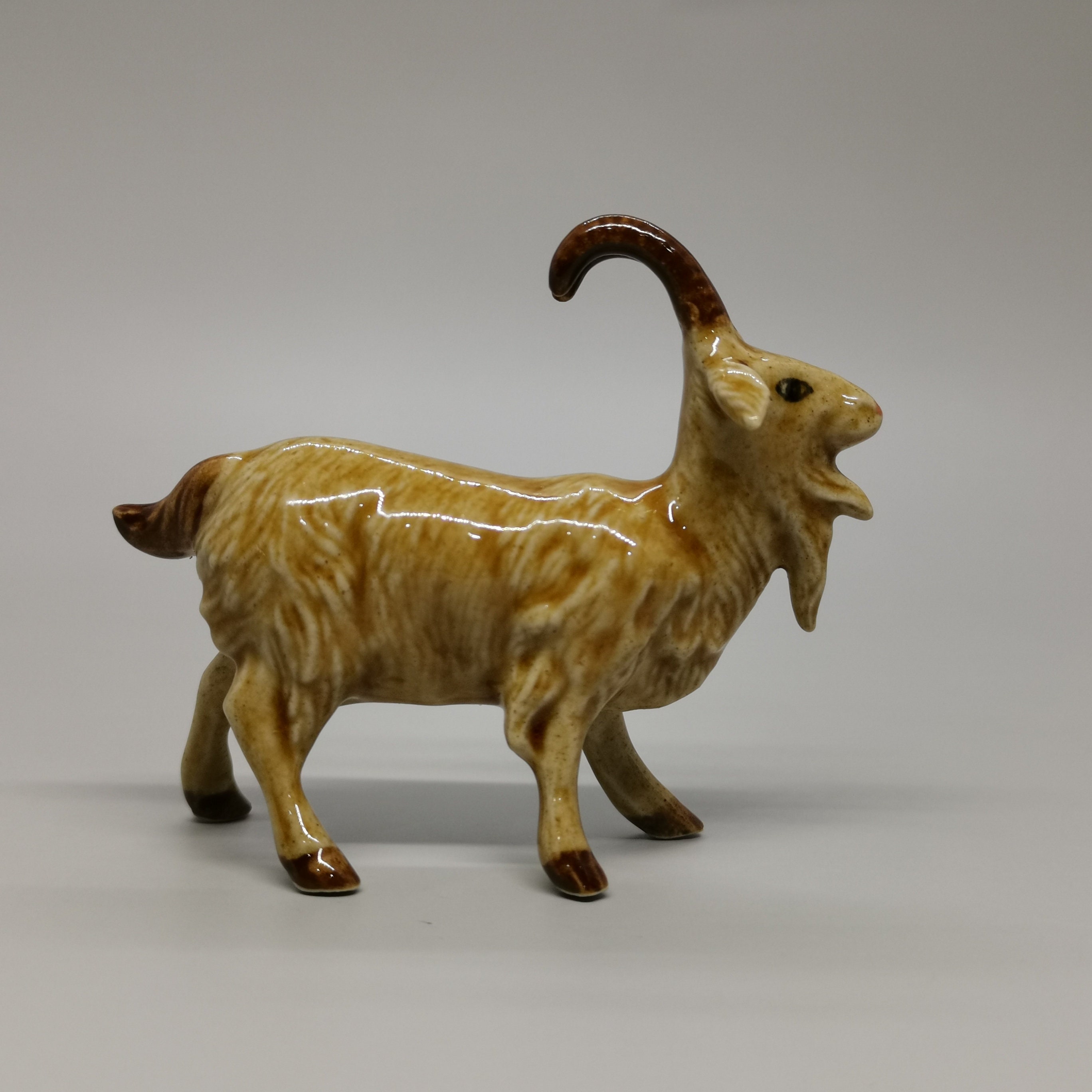 Ceramic Goat Figurine Handmade Miniature Goat Mother's - Etsy