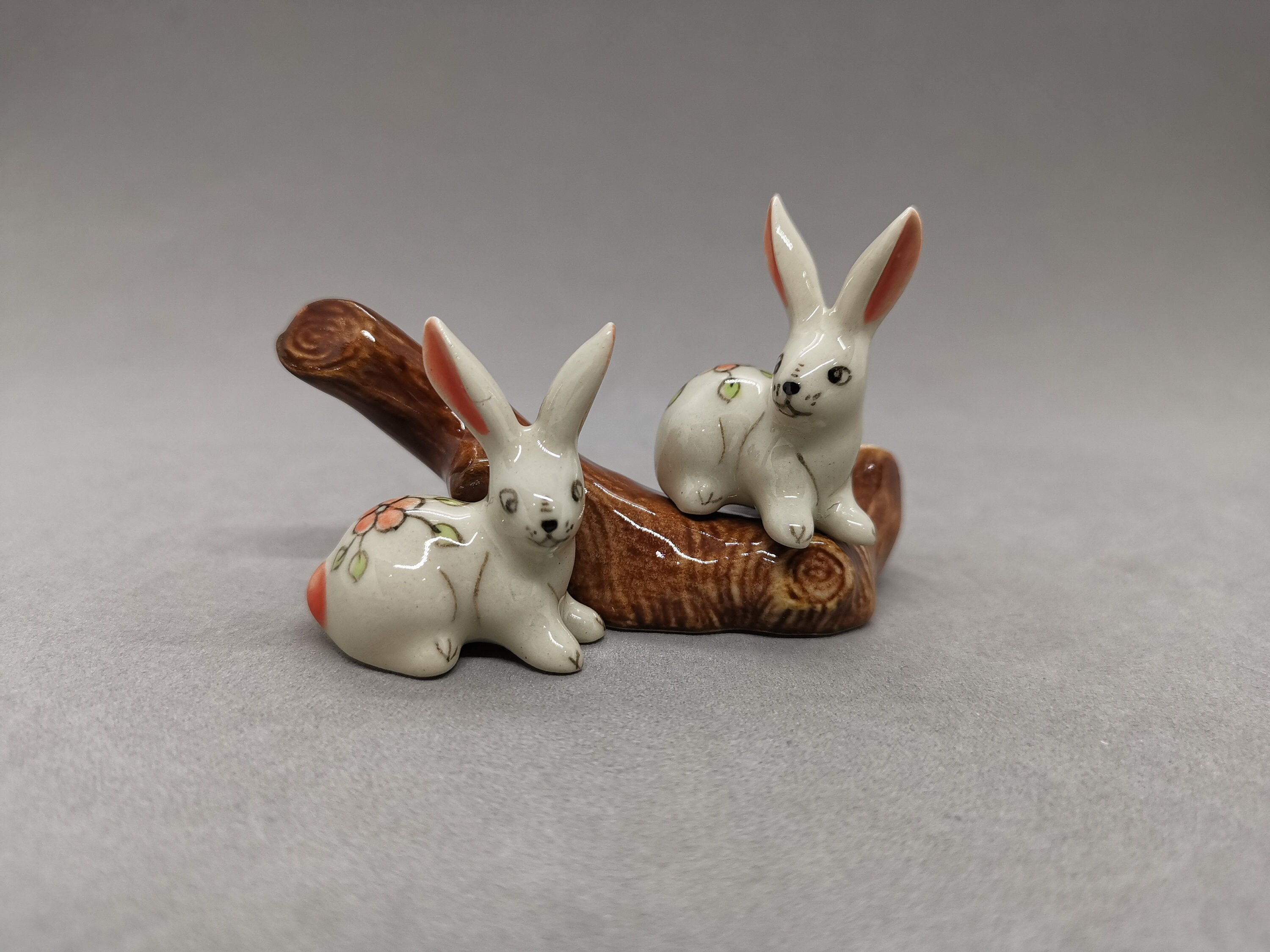 Set of 2 Ceramic Rabbit Figurine Easter Bunny Spring Rabbit - Etsy
