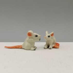 Miniature Ceramic Rat Figurines (set of 2) - Handmade Porcelain ...