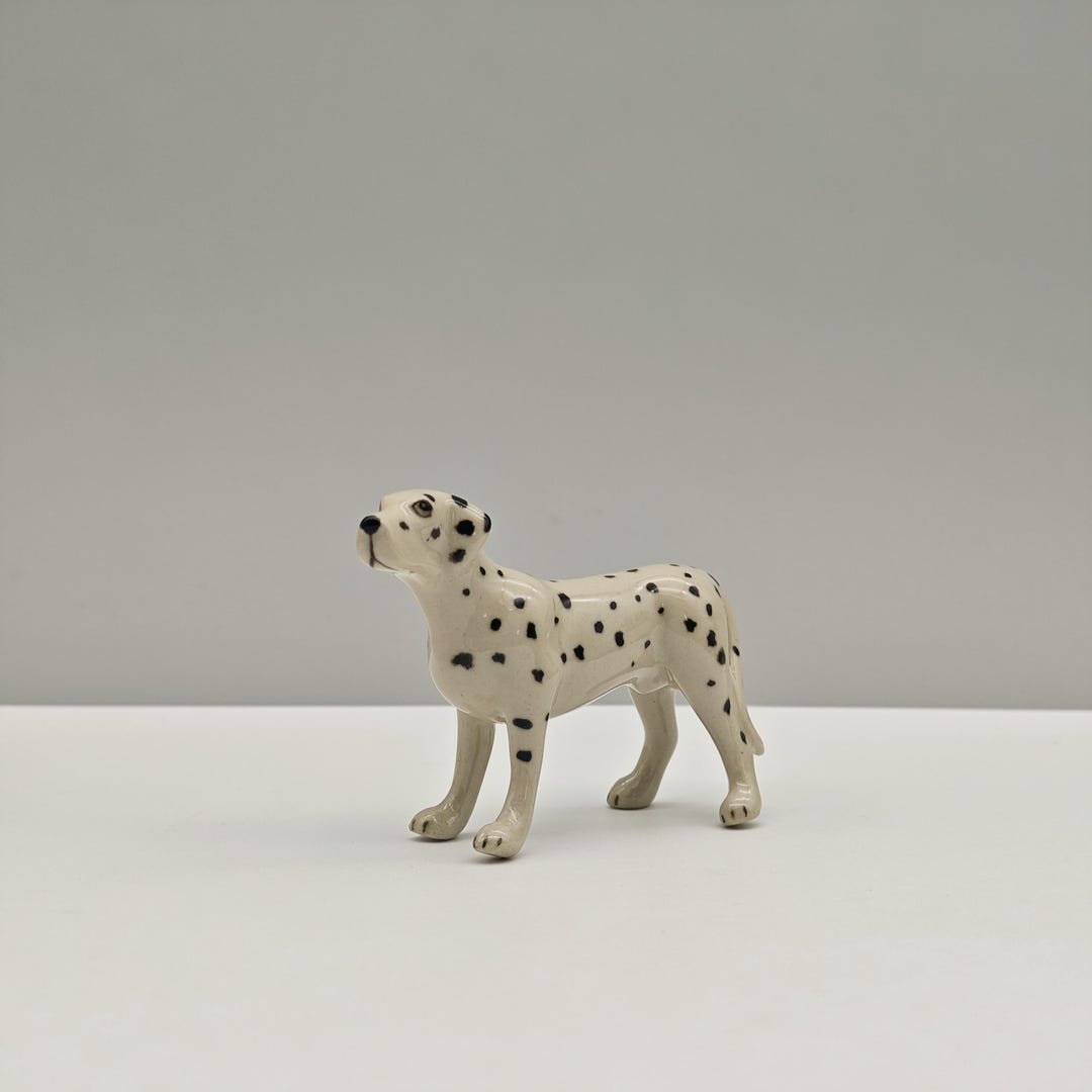 Dalmatian Figurines-hand-painted Ceramic Miniatures-handcrafted Ceramic ...
