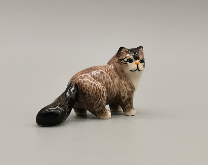 Cute Cat Figurine, Calico Cat Figurine, Tuxedo Cat Figure - Etsy