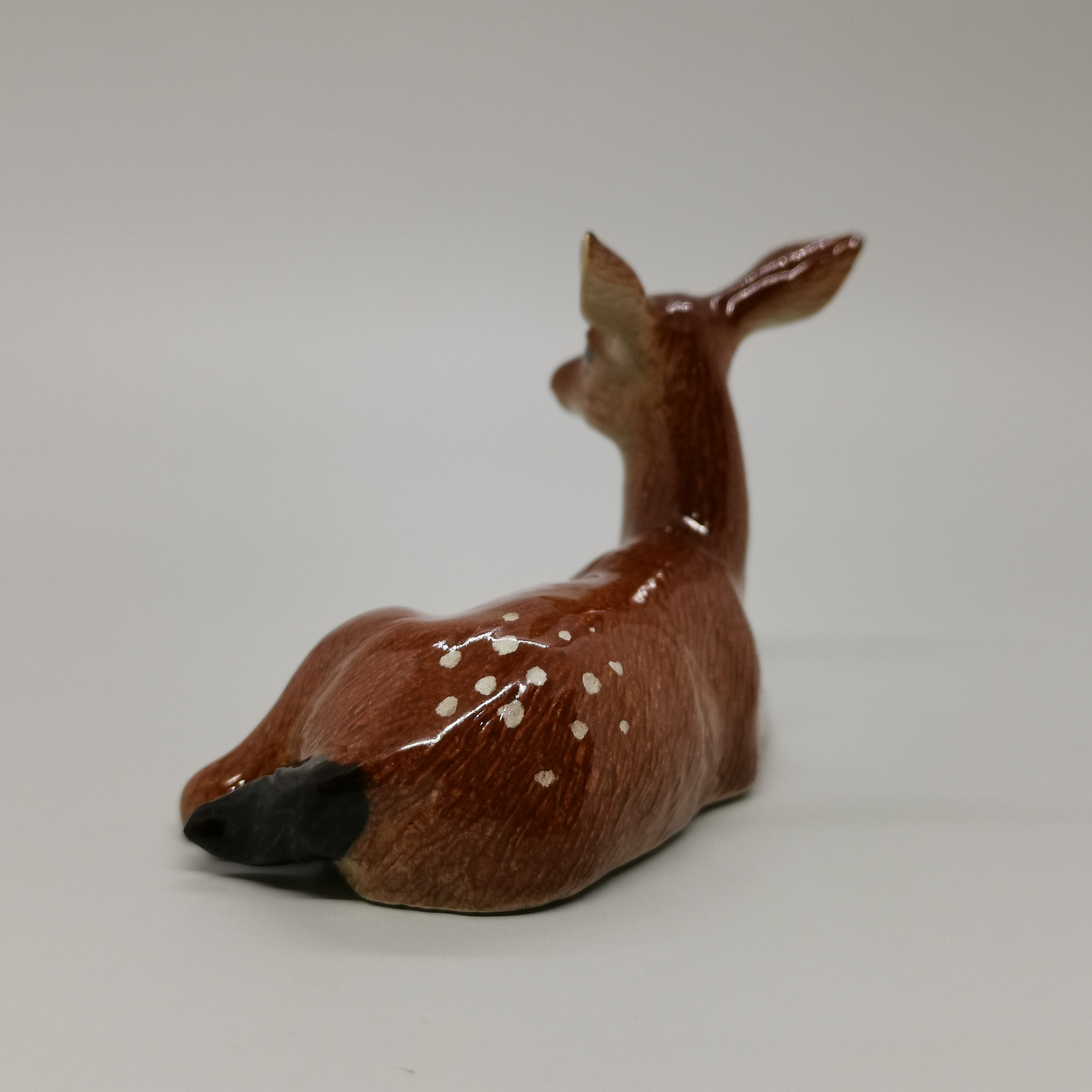 Ceramic Deer Figurine Miniature Ceramic Deer Brown Deer - Etsy