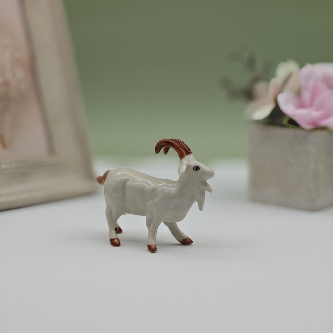 Handcrafted Ceramic Goat Figurine: Good Luck Decor - Etsy