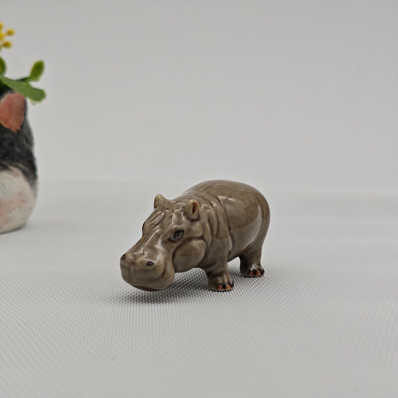 Hippo Figurine - Etsy