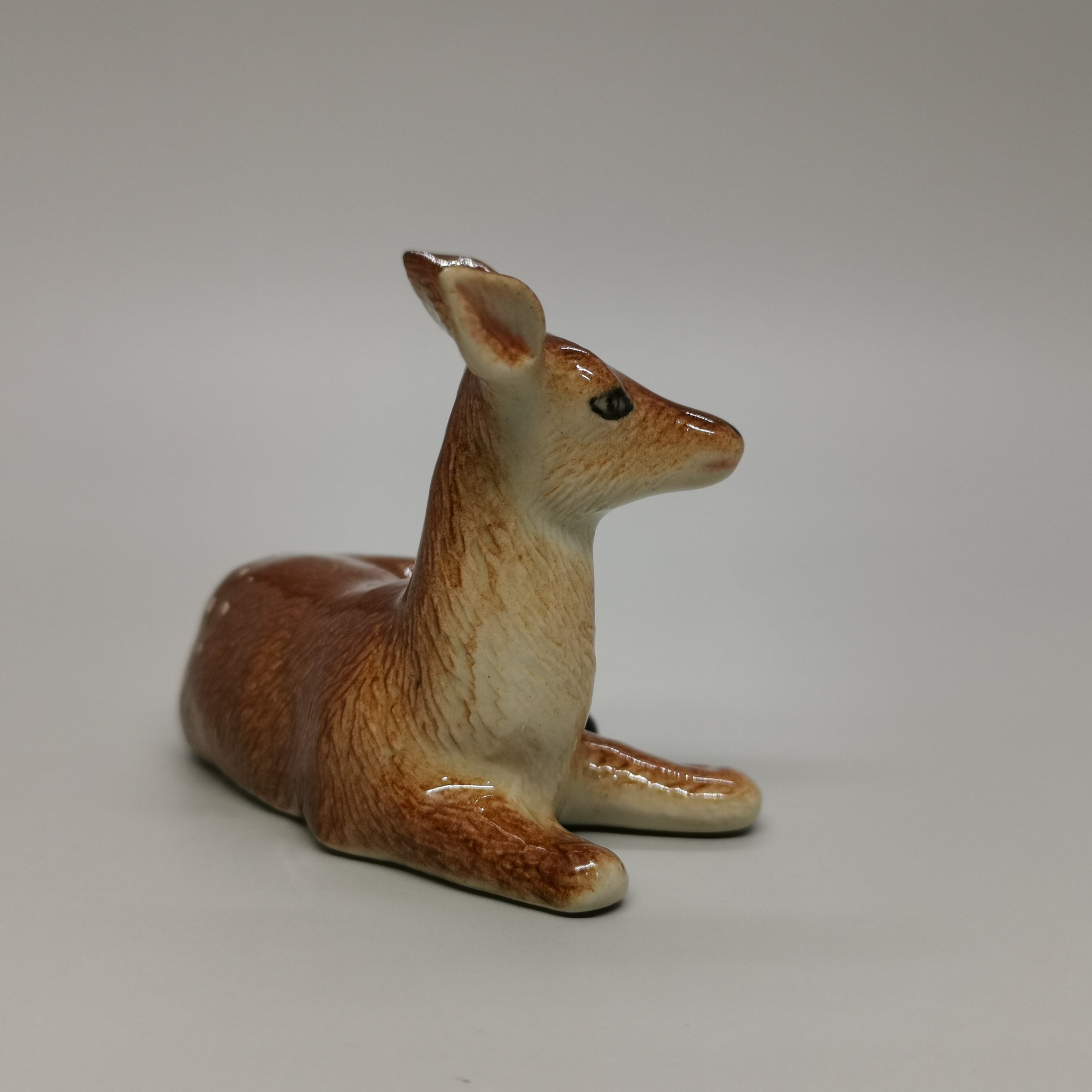 Ceramic Deer Figurine Miniature Ceramic Deer Brown Deer - Etsy