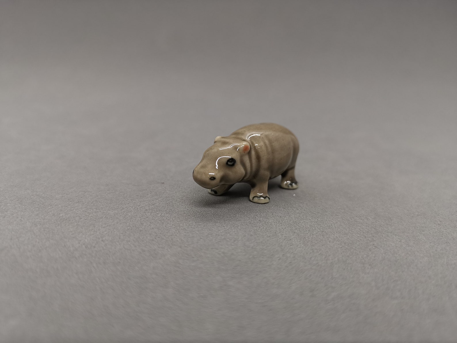 Micro tiny hippo ceramic miniature handmade Ready to ship | Etsy