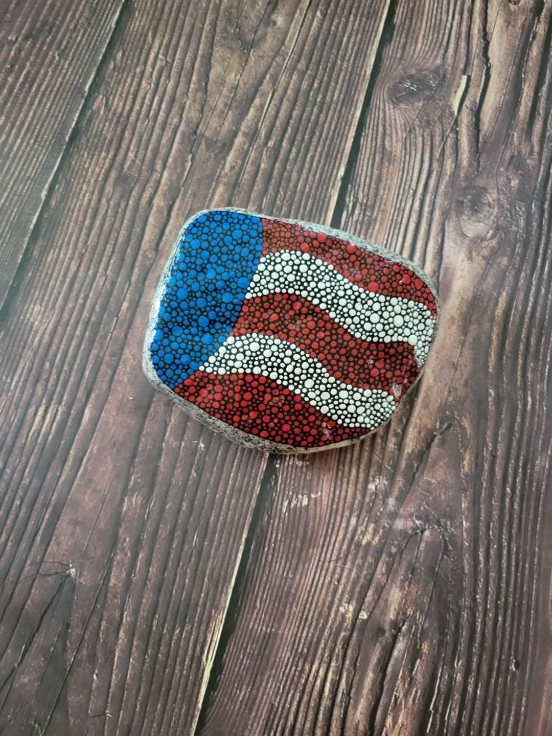 American Flag Rock Hand Painted Flag Rock American Pride - Etsy