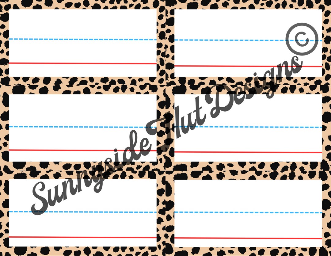 Cheetah/leopard Classroom Name Tags - Etsy