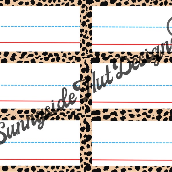 Leopard Classroom Name Tags - Etsy
