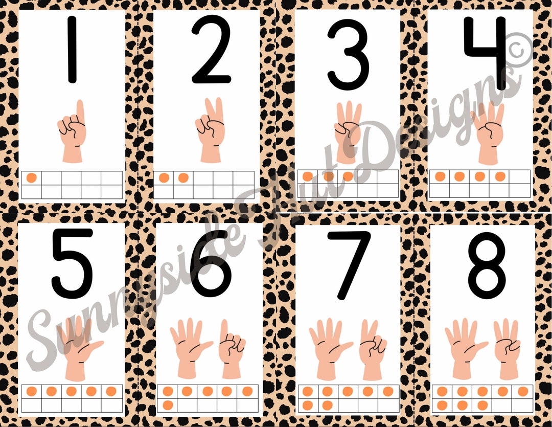 Cheetah Print Classroom Numbers Display - Etsy