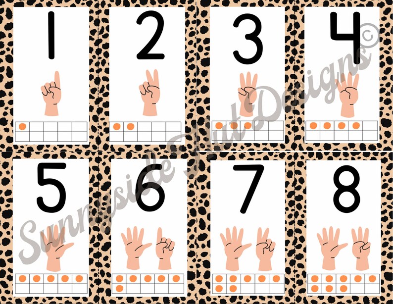 Cheetah Print Classroom Numbers Display - Etsy
