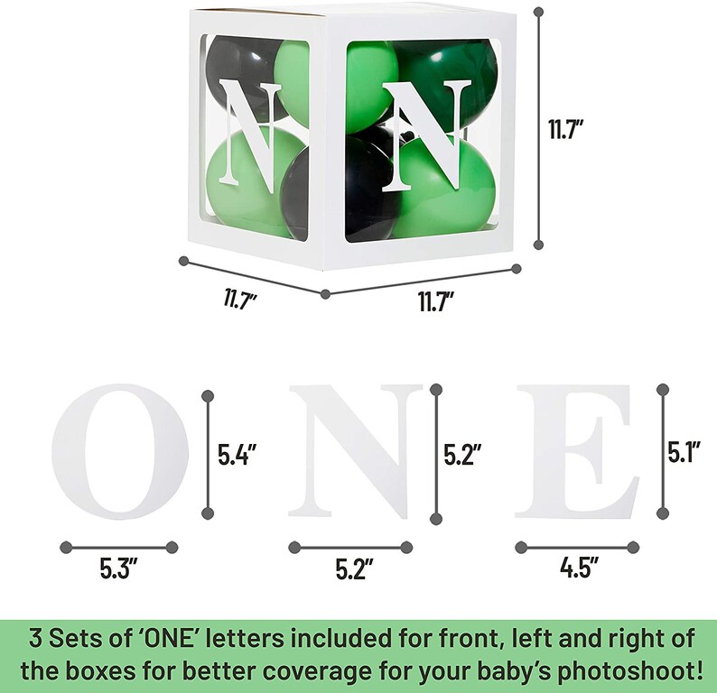 1st Birthday Balloon 'ONE' Boxes for 1 Year Old WITH | Etsy