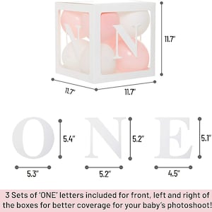 First Birthday Balloon 'ONE' Boxes for Baby Girl WITH 24 Balloons ...