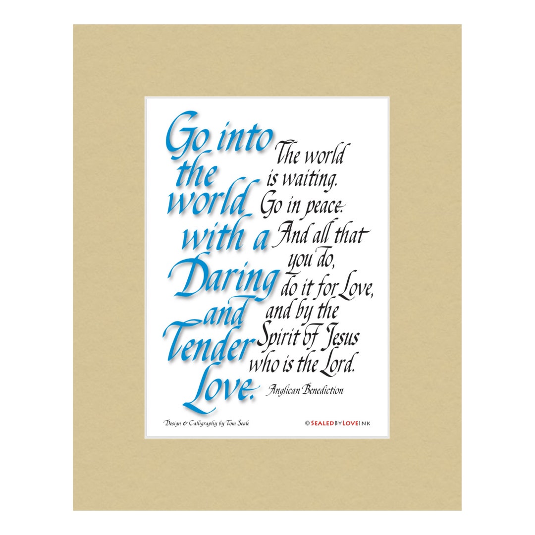 Anglican Blessing, Calligraphy Print by Sealebyloveink - Etsy