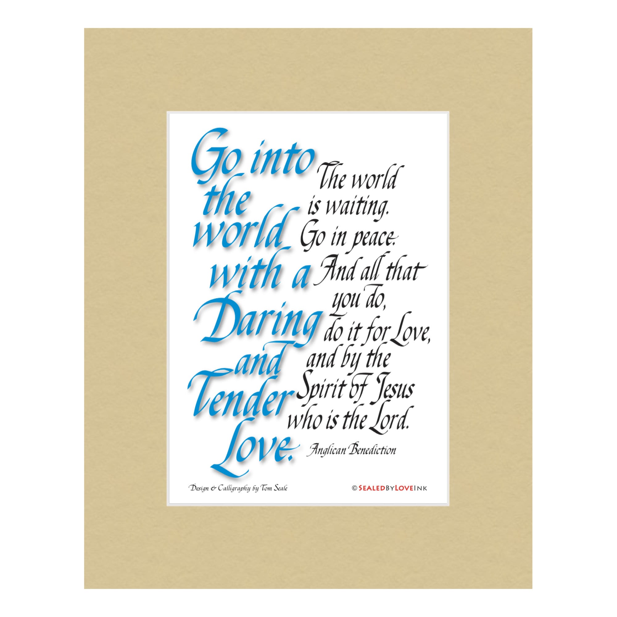 Anglican Blessing, Calligraphy Print by Sealebyloveink - Etsy