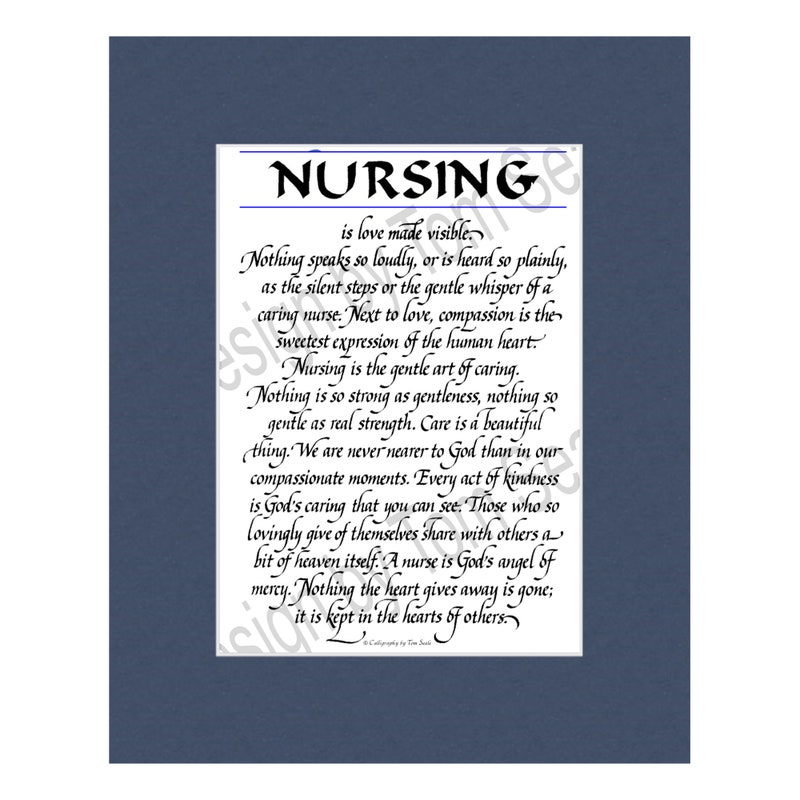 Nurse Calligraphy - Etsy