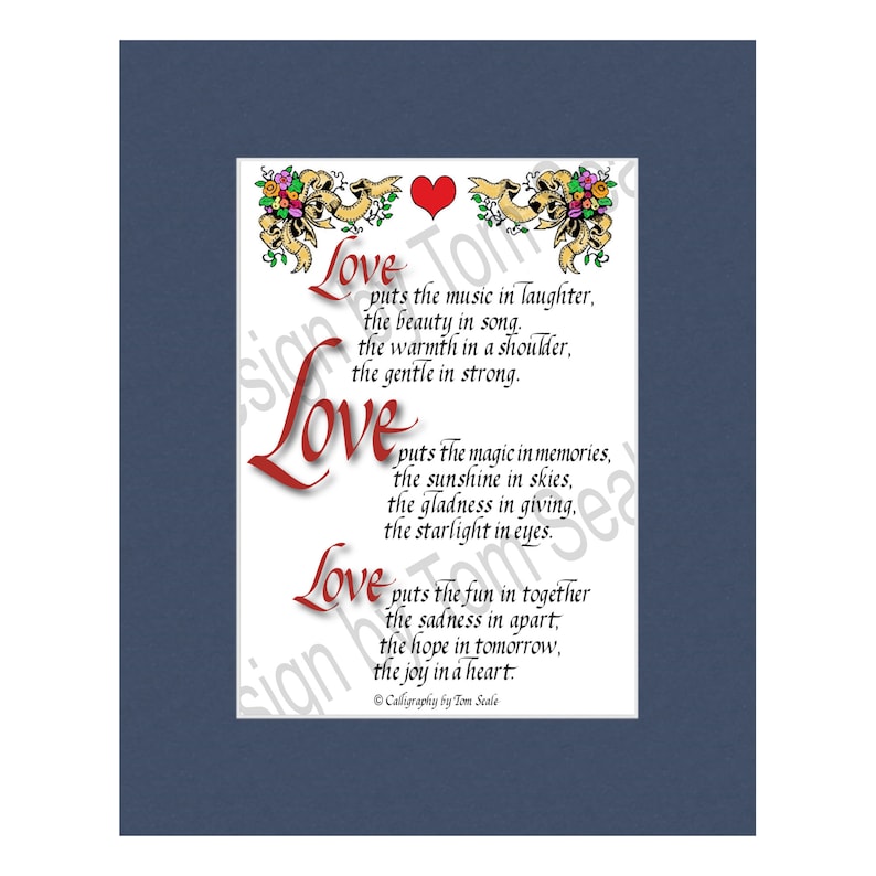 Love Puts the Music in Laughter...an Inspiration Poem, Calligraphy ...